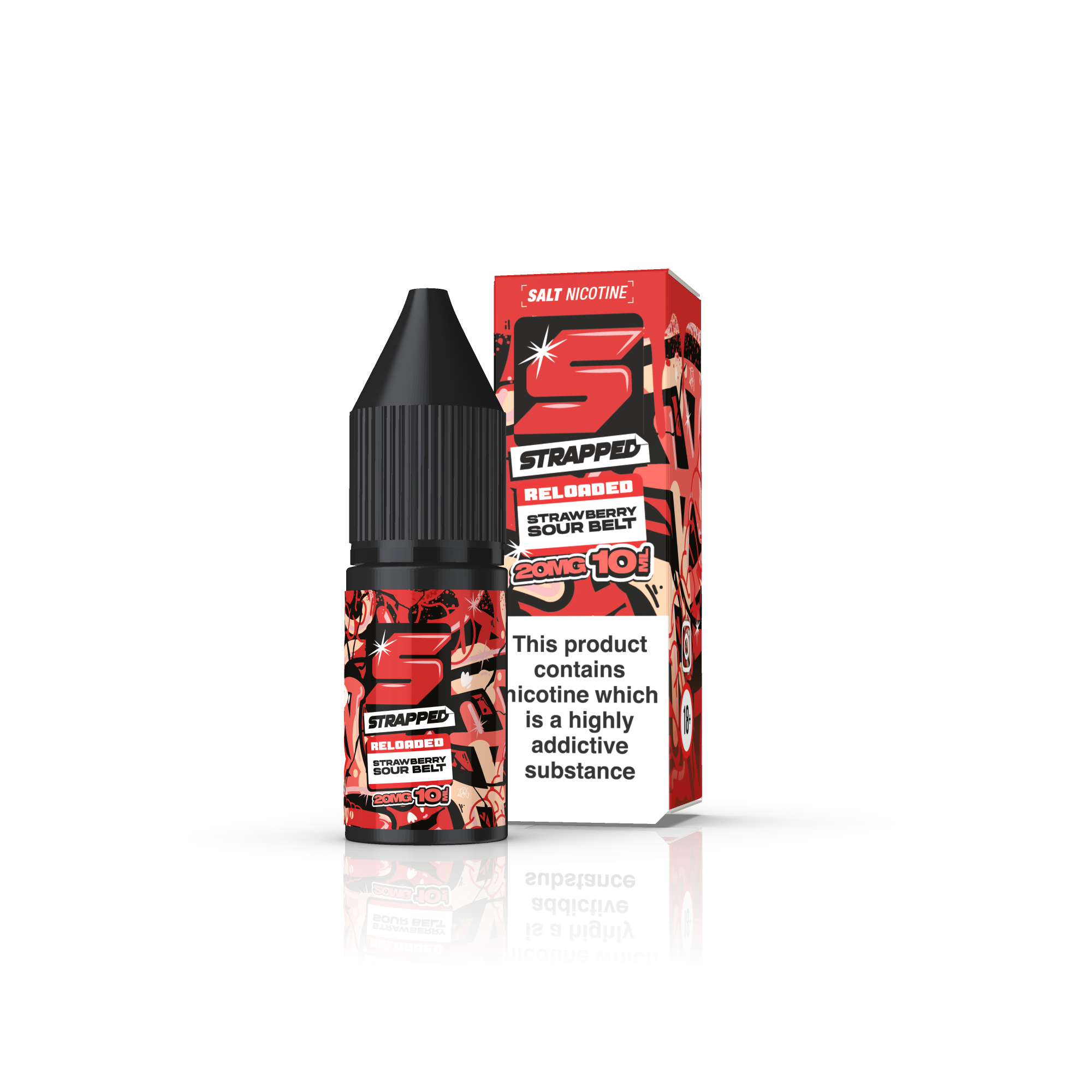 Strapped Reloaded - Strawberry Sour Belt 10ml 20mg Strapped Reloaded - Strawberry Sour Belt 10ml 20mg