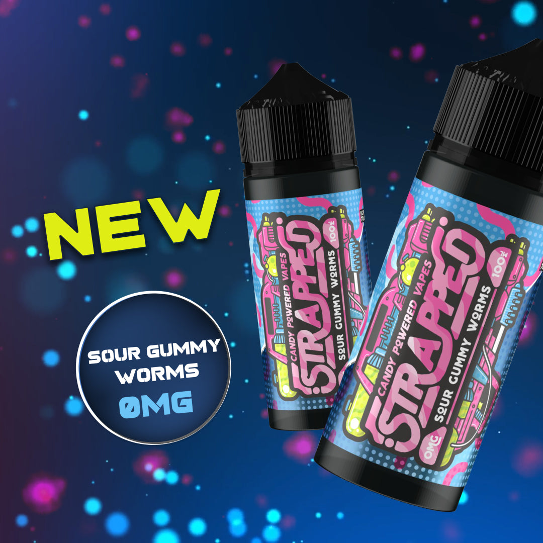NEW RELEASE STRAPPED ORIGINALS Sour Gummy Worms 100ML